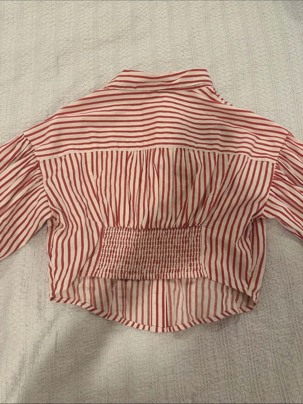 Free People | Tops | Free People Red And White Striped Buttonfront ...